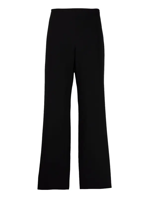 Emporio Armani High-waisted Wide-leg Trousers - Black