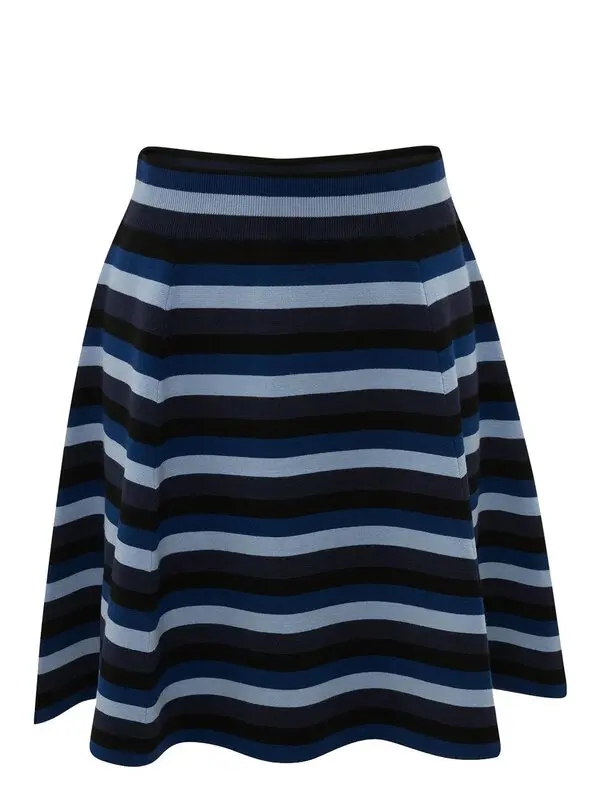 JW Anderson Striped Flared Miniskirt - Blue