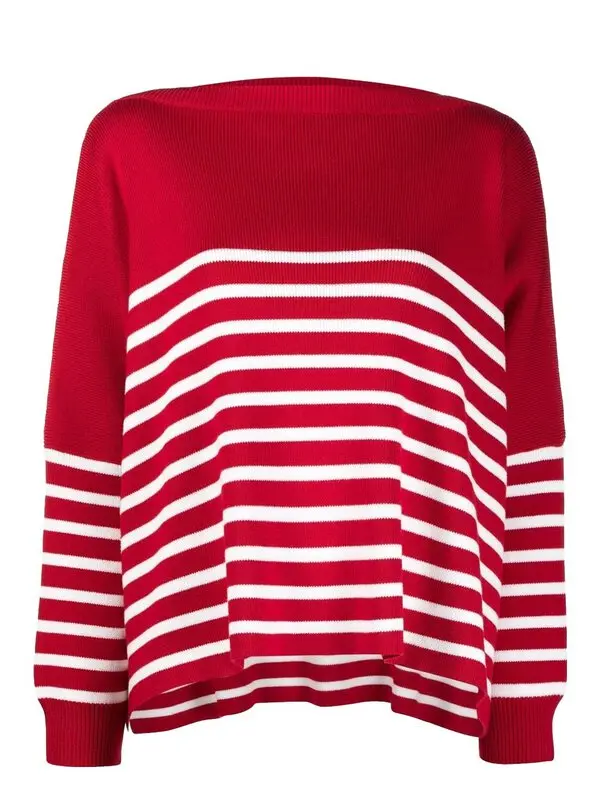 Valentino Garavani Horizontal-stripe Jumper - Red