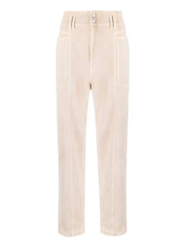 MARANT ETOILE High-rise Straight-leg Jeans - Neutrals