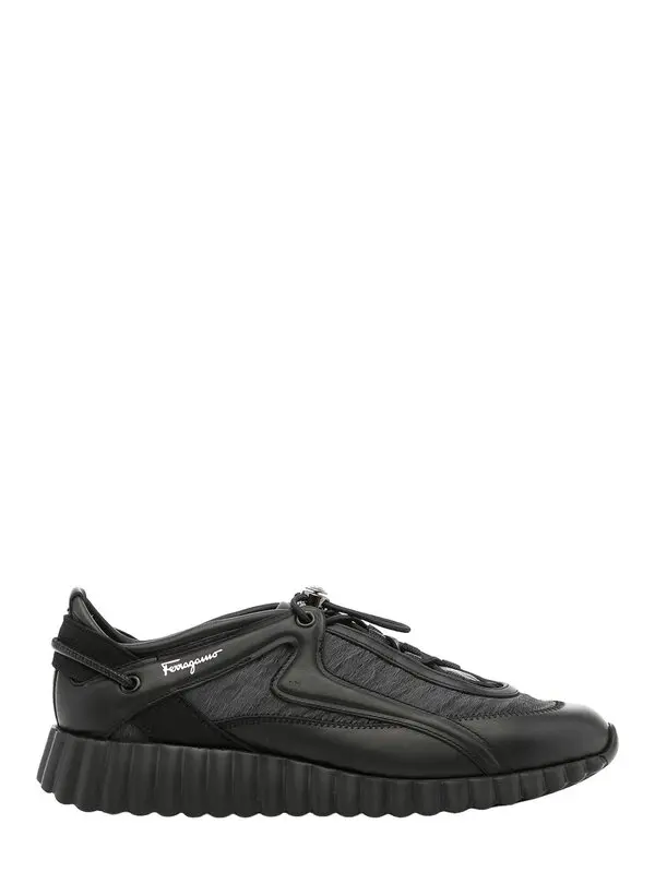 FERRAGAMO Toggle Fastening Sneakers - Black