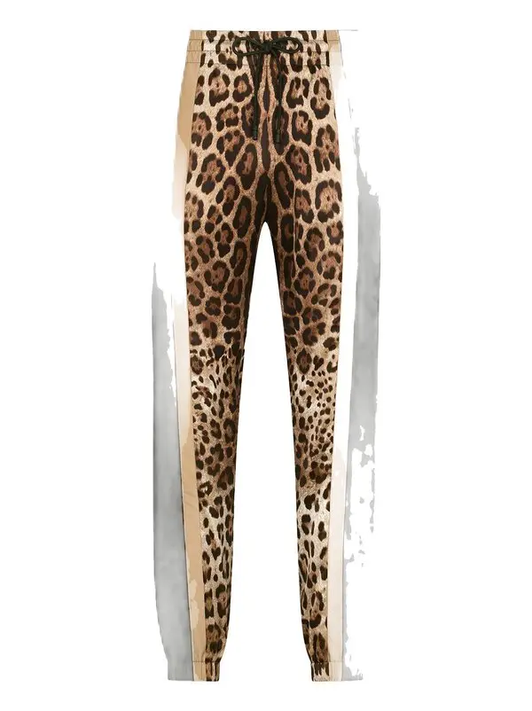 Dolce & Gabbana Leopard-print Sweatpants - Black