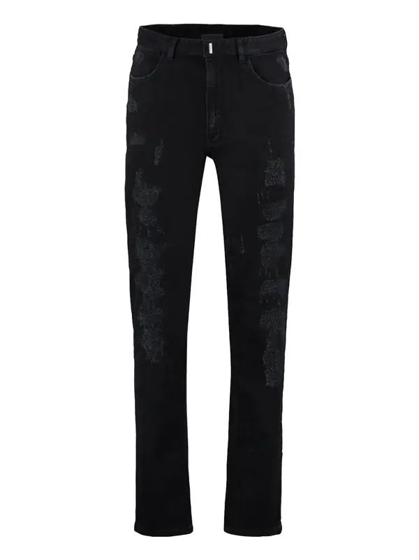 Givenchy Slim-fit Destroyed Jeans - Black