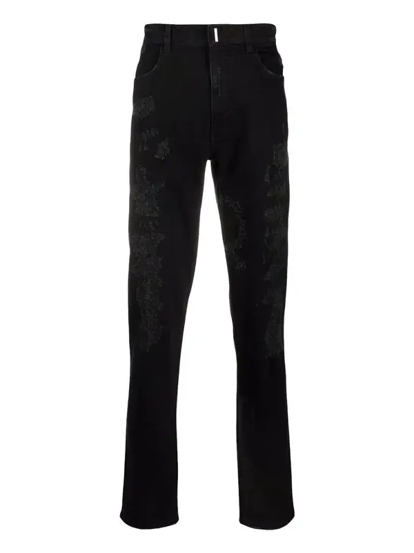 Givenchy Slim-fit Destroyed Jeans - Black