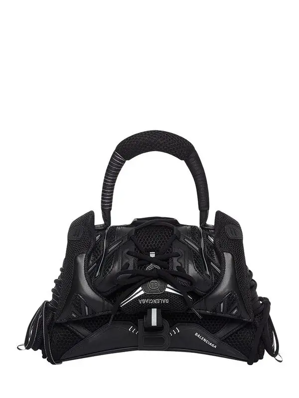 Balenciaga Sneaker-panelled Mesh Shoulder Bag - Black