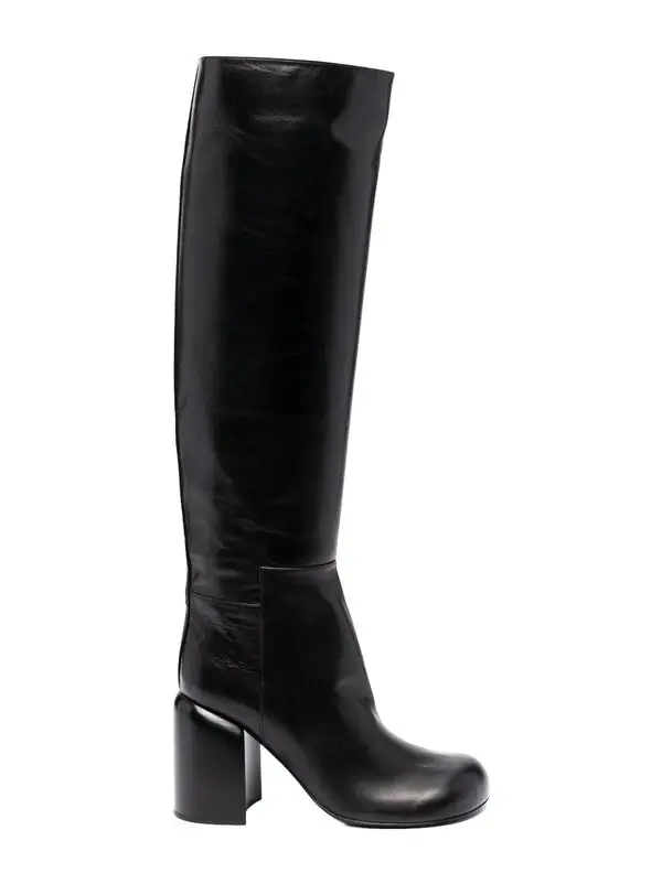 JIL SANDER Knee-length Leather Boots - Black