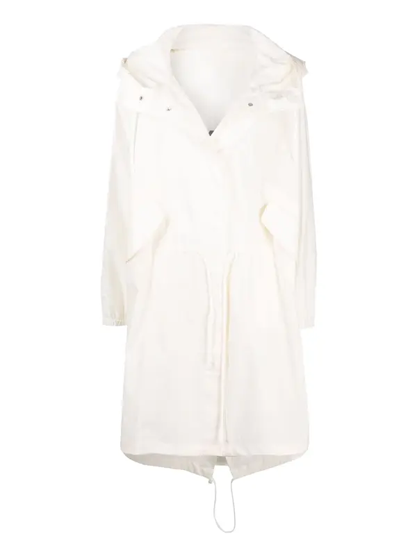 JIL SANDER Logo-print Hooded Raincoat - White