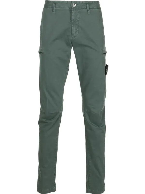Stone Island Tapered Cargo Trousers - Green