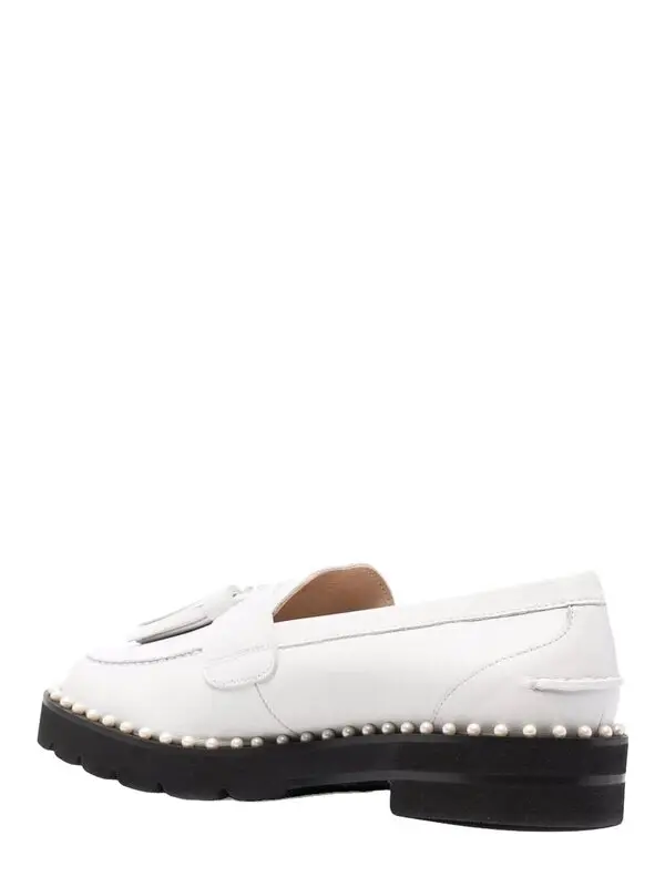 STUART WEITZMAN Tassel Loafers - White