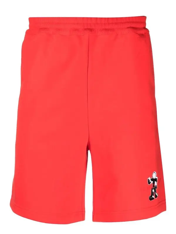 Helmut Lang Figure Logo-print Shorts - Red