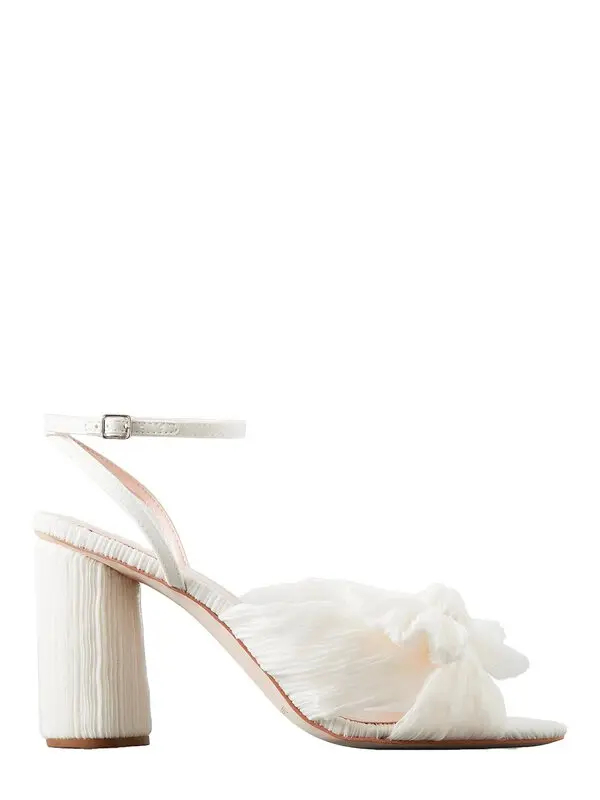 LOEFFLER RANDALL Camellia Bow-embellished Sandals - Neutrals