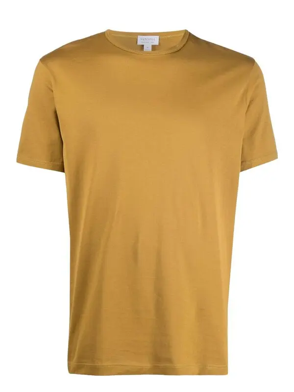 Sunspel Short-sleeved Cotton T-shirt - Gold