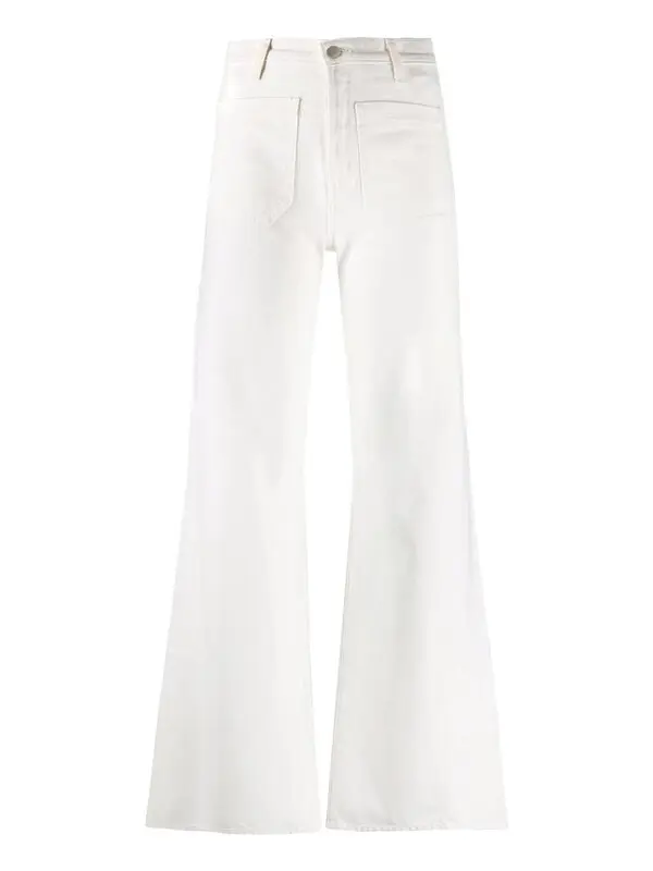 NILI LOTAN Florence High-waist Flared Jeans - White