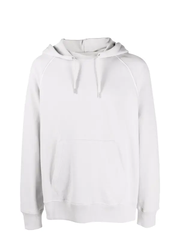 Helmut Lang Back-logo Cotton Hoodie - Grey