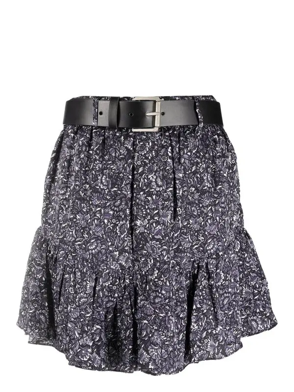 Michael Kors Belted-waist Skirt - Black