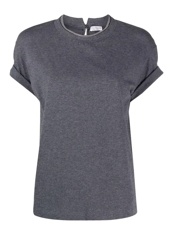 Brunello Cucinelli Monili Chain T-shirt - Grey