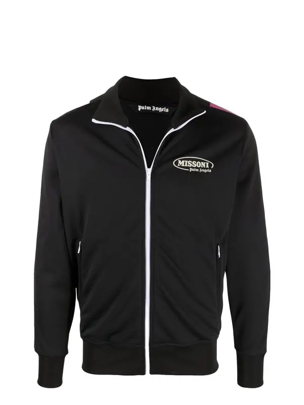 Palm Angels X Missoni Sport Logo Print Track Top - Black
