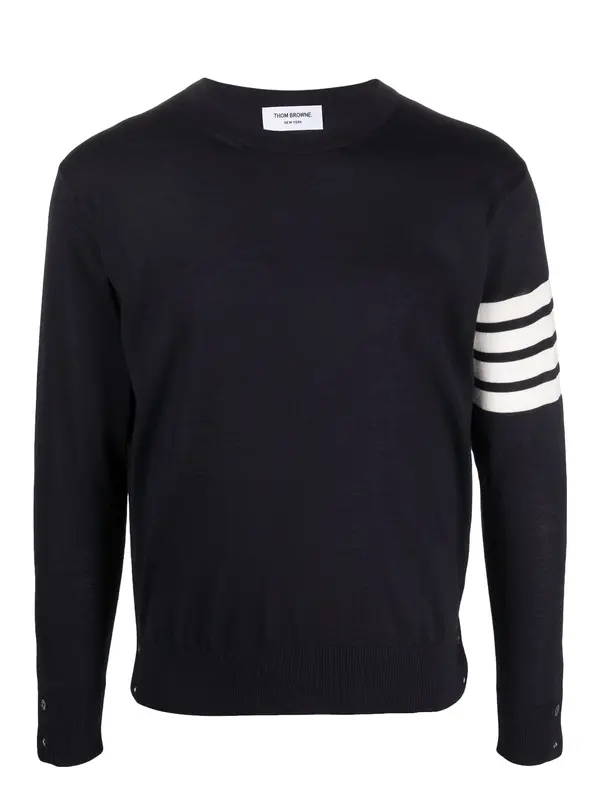 Thom Browne 4-bar Knitted Jumper - Blue