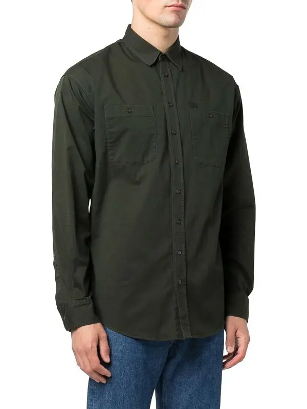Dsquared2 Logo-print Chest-pocket Shirt - Green