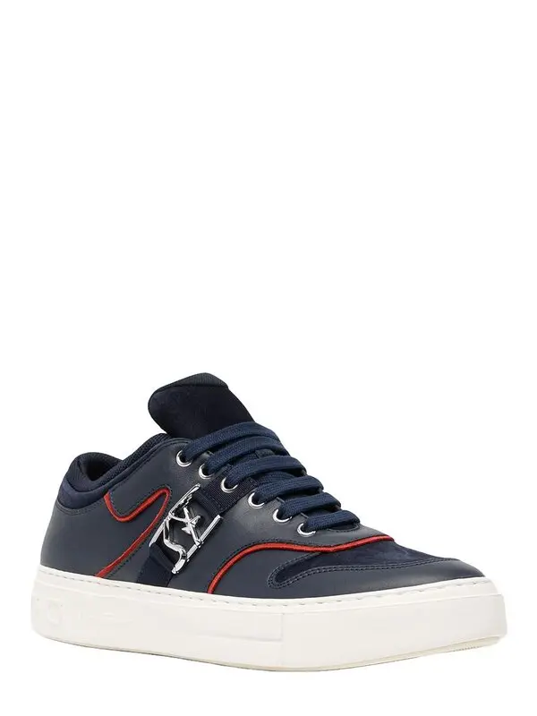 FERRAGAMO Borg Logo Low-top Sneakers - Blue
