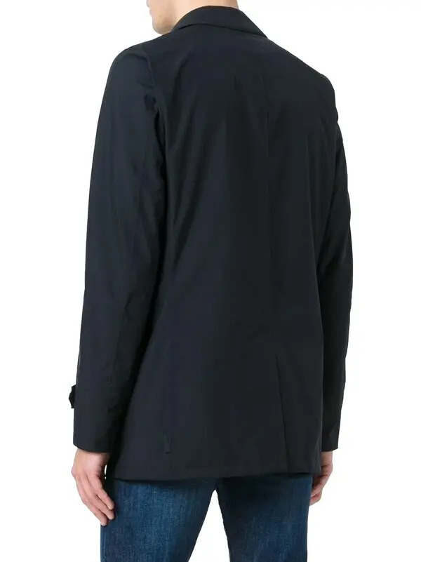 Herno Classic Buttoned Coat - Blue