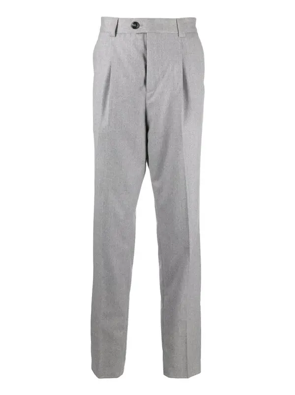 Brunello Cucinelli Pleat-detail Tailored Trousers - Grey