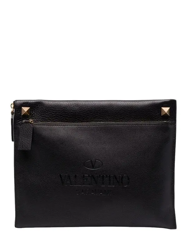 Valentino Garavani Rockstud-embellished Clutch - Black