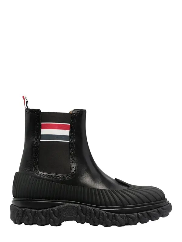 Thom Browne Chelsea Boot With Chunky Rubber Sole - Black