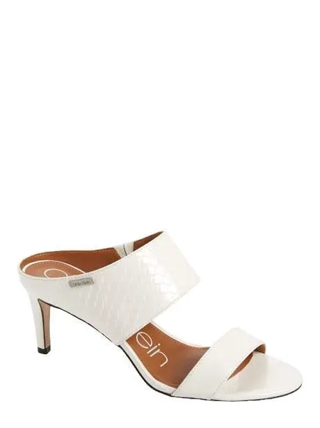 Calvin Klein Cecily Sandal - White Patent Leather