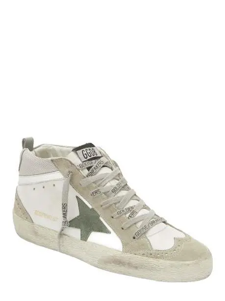 GOLDEN GOOSE Midstar Sneakers - White/silver/ice/military