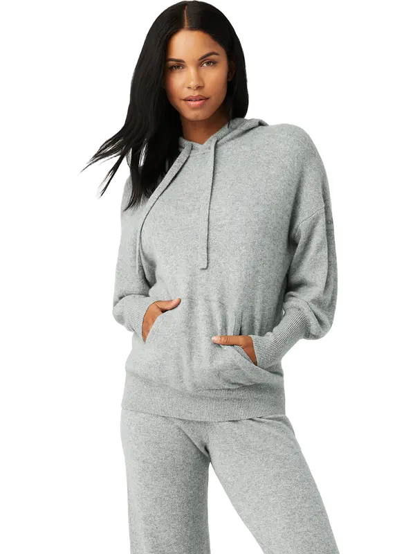 Alo Yoga Cashmere Jet Set Hoodie - Dove Grey Heather