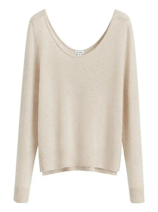 Cuyana Single-origin Cashmere Scoop Neck Sweater - Ecru
