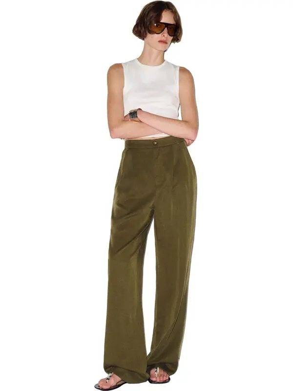 REFORMATION Mason Pant - Green