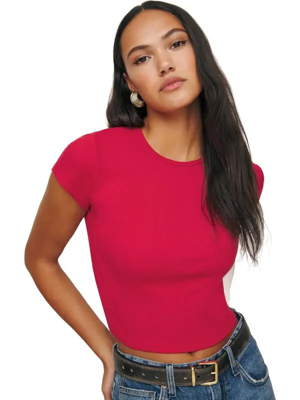 REFORMATION Muse T-shirt - Red