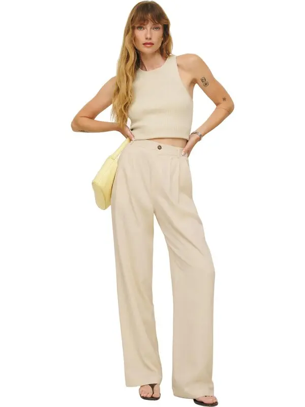 REFORMATION Petites Mason Pant - Ivory