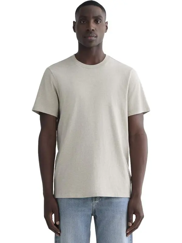 Everlane Premium-weight Crew Neck Tshirt - Heather Oatmeal