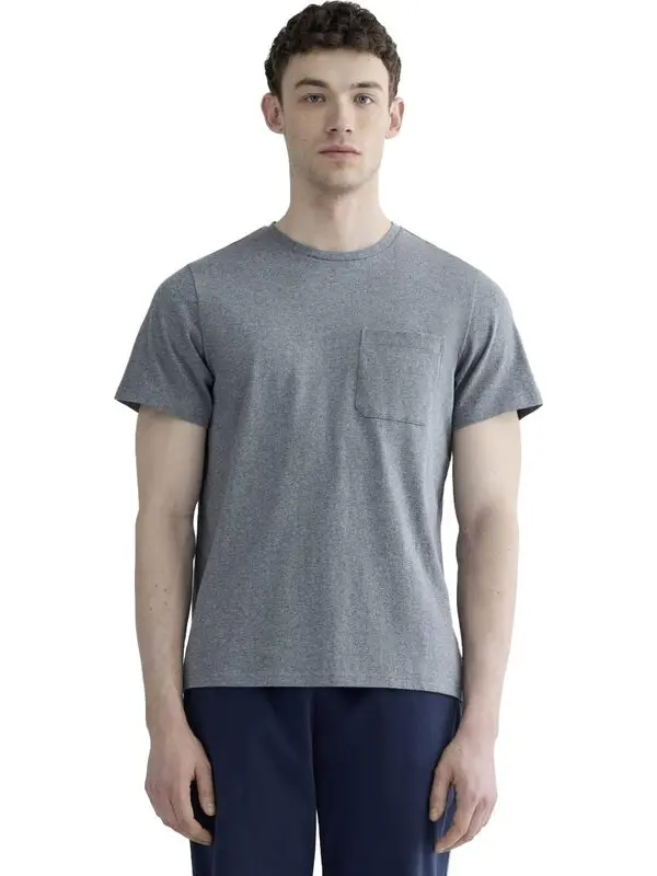 Everlane Premium-weight Pocket Tshirt - Mid Heathered Grey