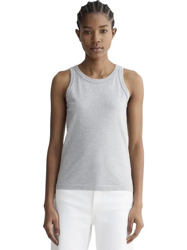 Everlane Essential Cotton Tank Top - Heathered Grey