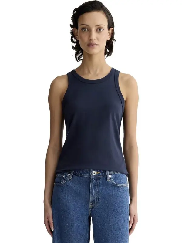 Everlane Essential Cotton Tank Top - Navy