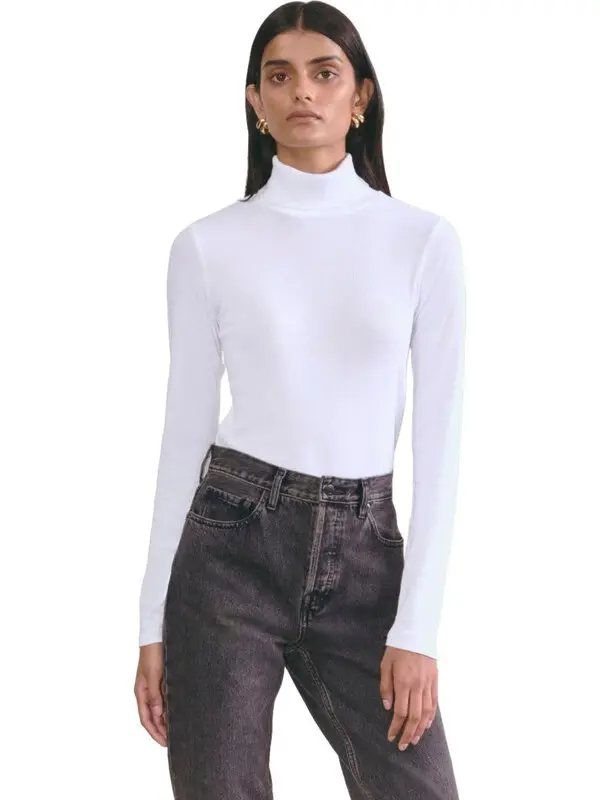 Everlane Luxe Ribbed Turtleneck - White