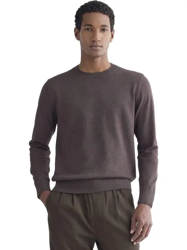 Everlane Crew Neck Sweater - Heathered Burgundy