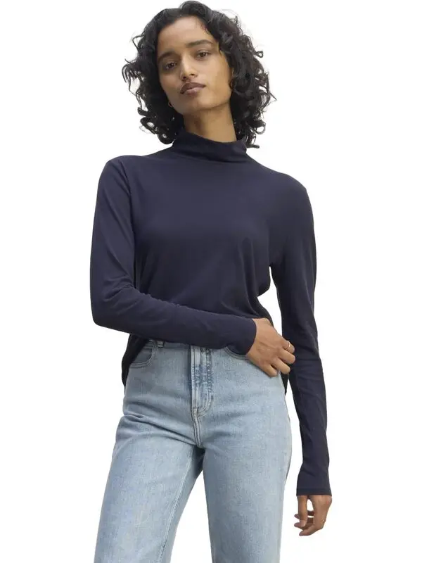 Everlane Air Turtleneck - Navy