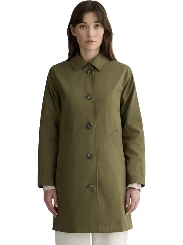 Everlane Mac Coat In Cotton - Beech