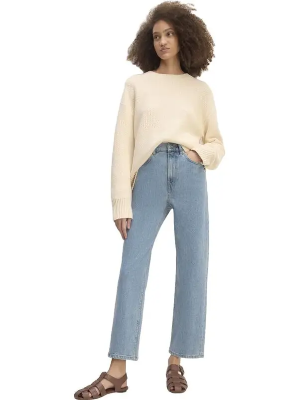 Everlane Way-high® Straight Leg Jeans - Light Indigo