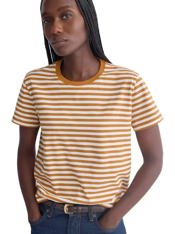 Everlane Essential Cotton Box-cut T-shirt - Bone Brown