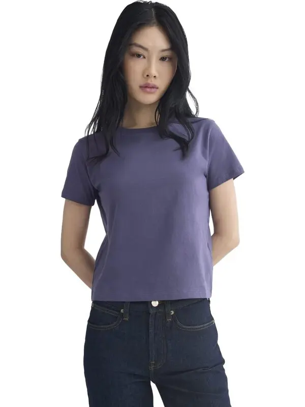 Everlane Box-cut Essential Cotton T-shirt - Graystone