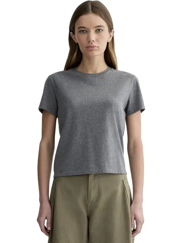 Everlane Box-cut Essential Cotton T-shirt - Heathered Charcoal