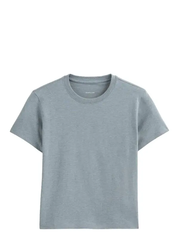 Everlane Box-cut Essential Cotton T-shirt - Heathered Sea