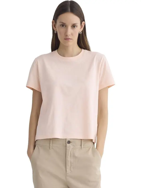 Everlane Box-cut Essential Cotton T-shirt - Pale Peach