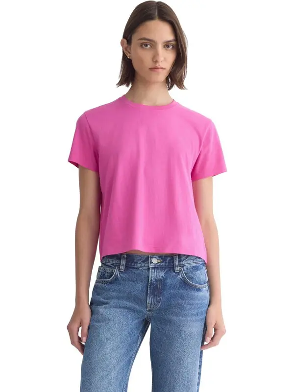Everlane Essential Cotton Box-cut T-shirt - Rose Violet